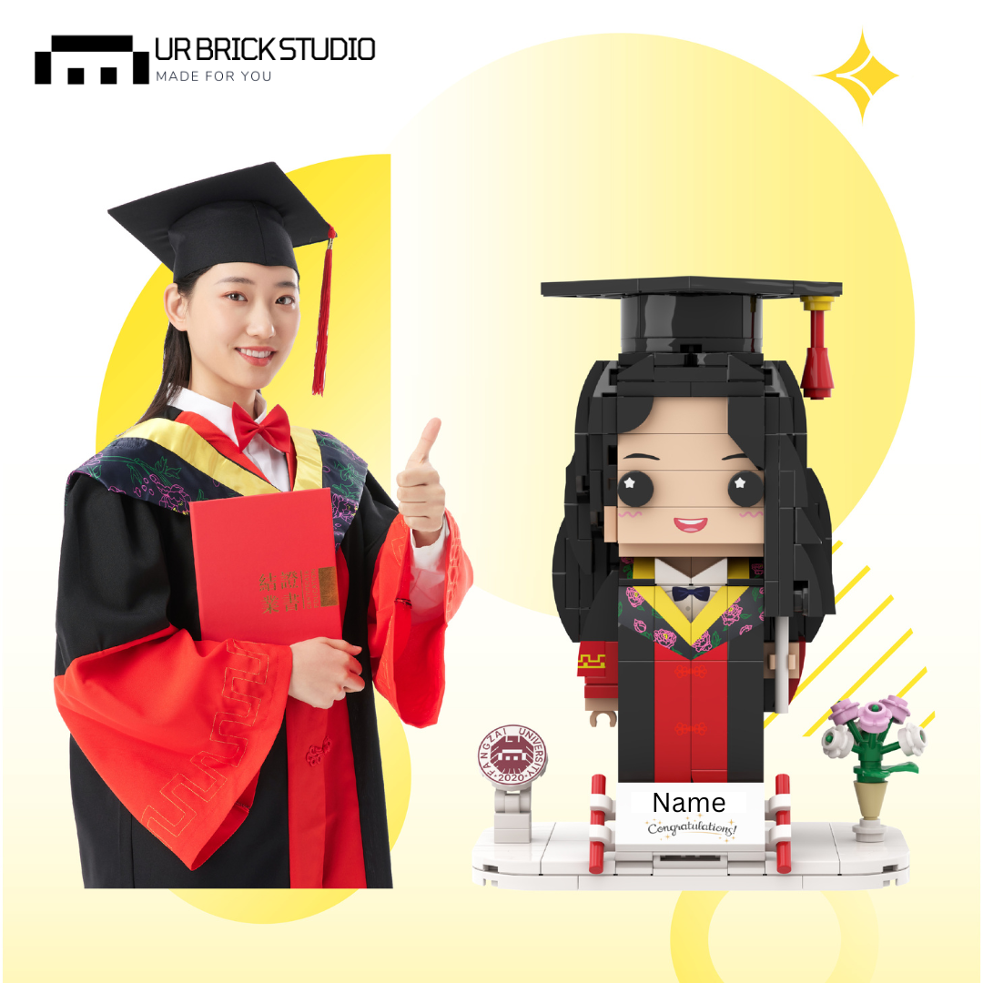 Full Body Customized Graduation Figure | Unique Brick Edition